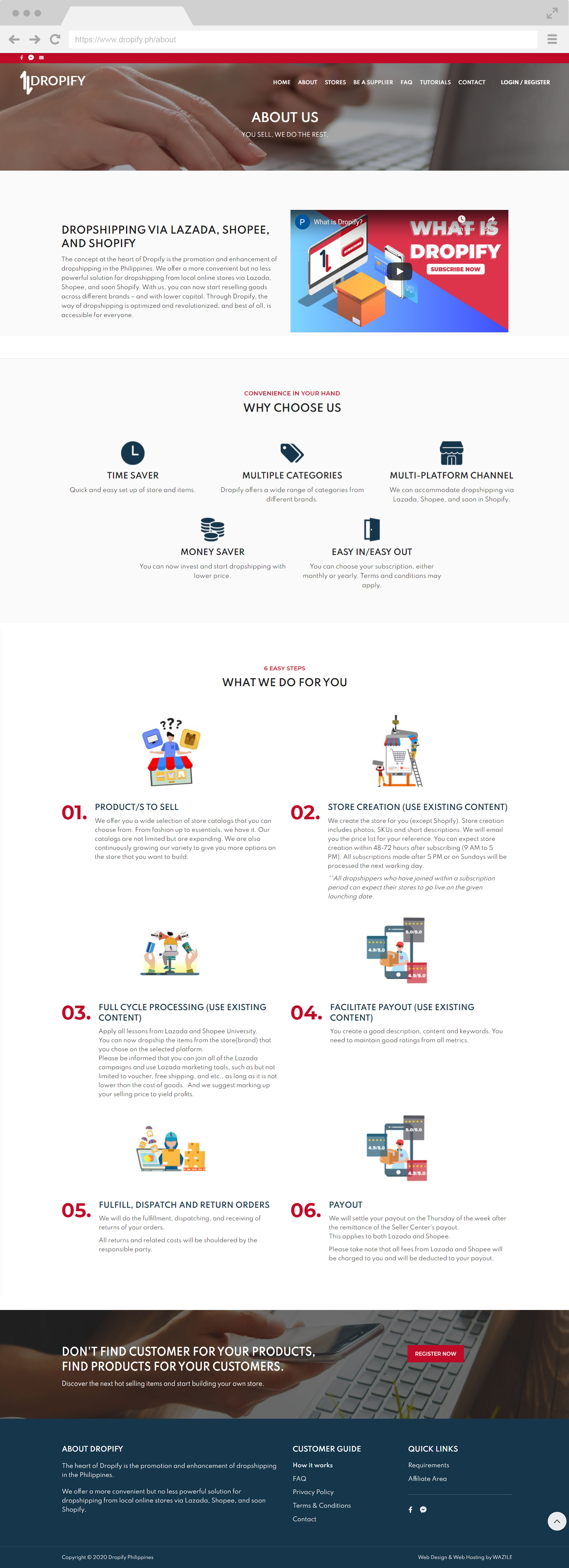 Dropify | WAZILE Inc. Work & Portfolio